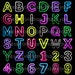 Neon Letters PNG Clipart Bundle, Glowing Neon Alphabet Letter, Alpha ...