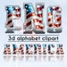 American Flag Alphabet Clipart | Patriotic USA Letters & Numbers PNG ...