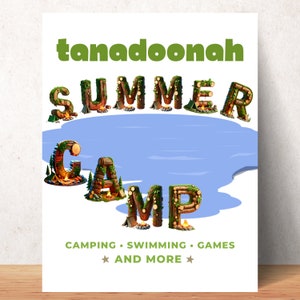 Camping Font 3D PNG Letters, Summer Camp Alphabet Set, Camper Doodle ...