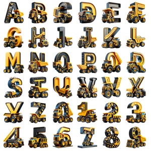 Truck PNG, Doodle Letters, Doodle Font, 3D Font, 3D Alphabet PNG ...