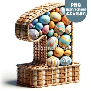 Easter Alphabet Clipart, Easter Font, Easter Basket Clipart, Doodle ...