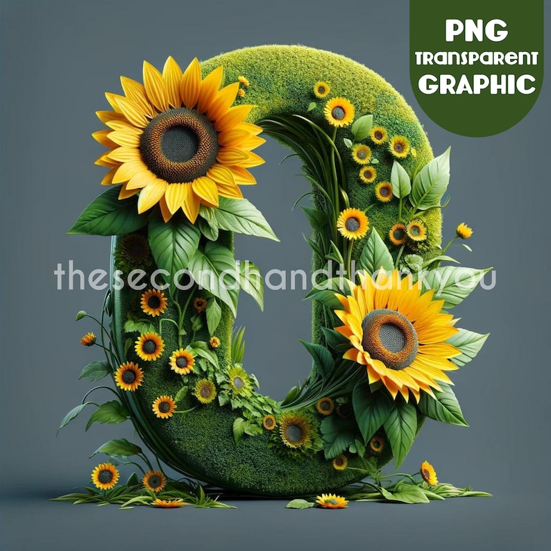 Sunflower PNG Clipart, Sunflower Alphabet, Doodle Letters, Doodle Font ...