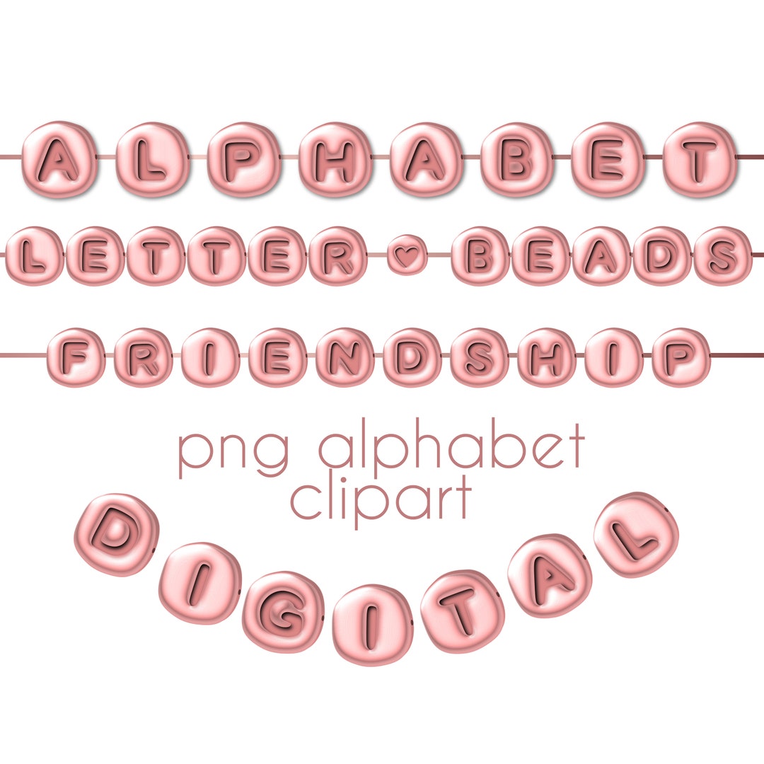 Rose Gold Friendship Bracelet Font for Custom Invitations Party Decor ...