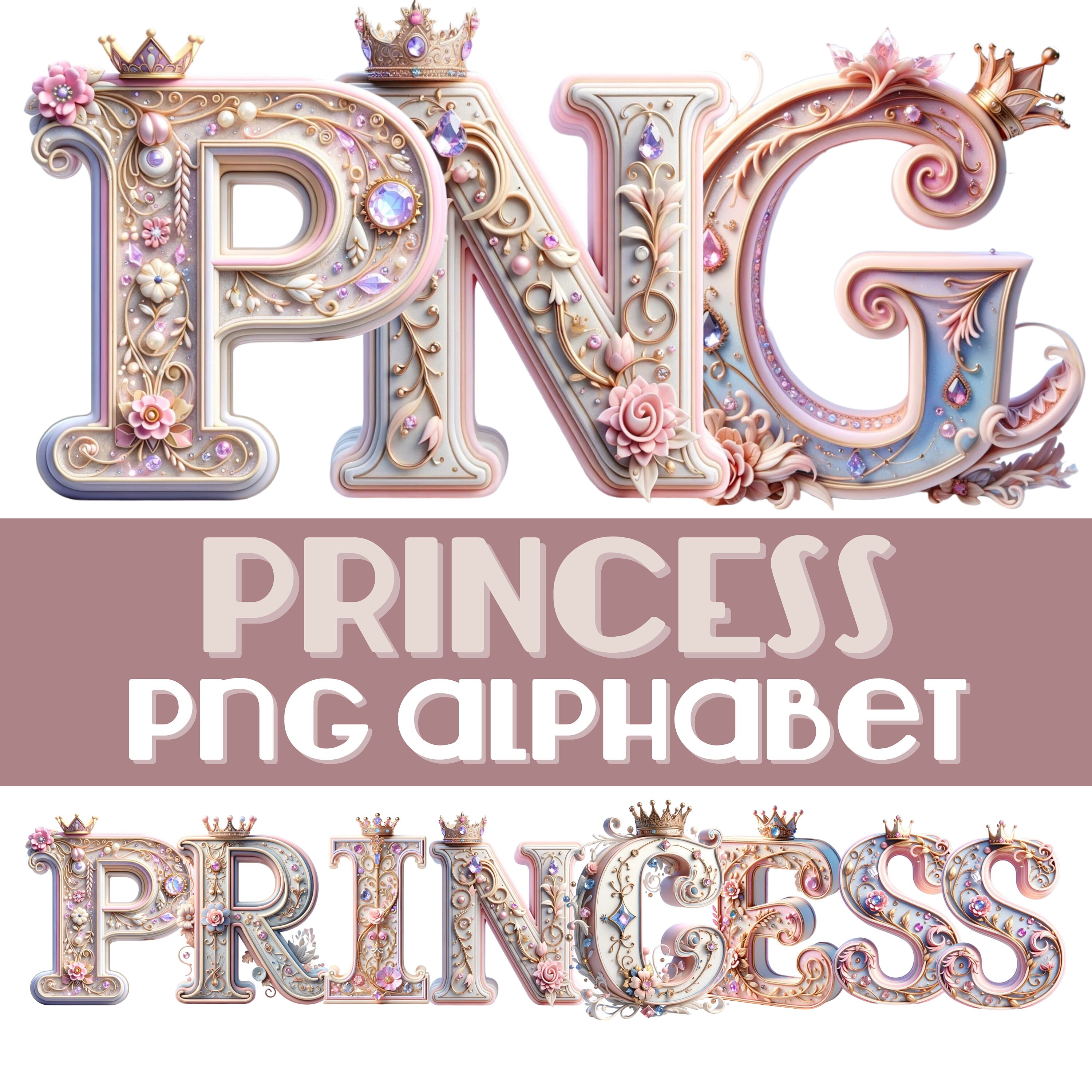 Princess PNG, Doodle Letters, Doodle Font, 3D Letters, Alphabet PNG ...