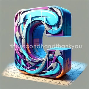 Doodle Letters, Doodle Font, Alphabet PNG, 3D Alphabet, Cyber Y2K Font ...