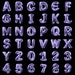 Disco Ball PNG Font: 3D Alphabet Colorful Purple Sparkly Clipart ...