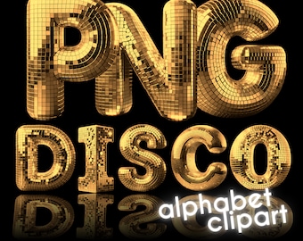 Disco Ball PNG, 3D Alphabet, Doodle Letters, Doodle Font, Silver Shiny ...