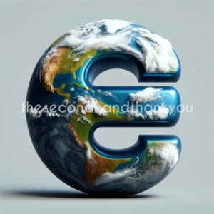 Earth Font Letters, Alphabet Set, PNG Doodle Letter Font, Alpha Clip ...