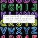 Neon Letters PNG Clipart Bundle, Glowing Neon Alphabet Letter, Alpha ...