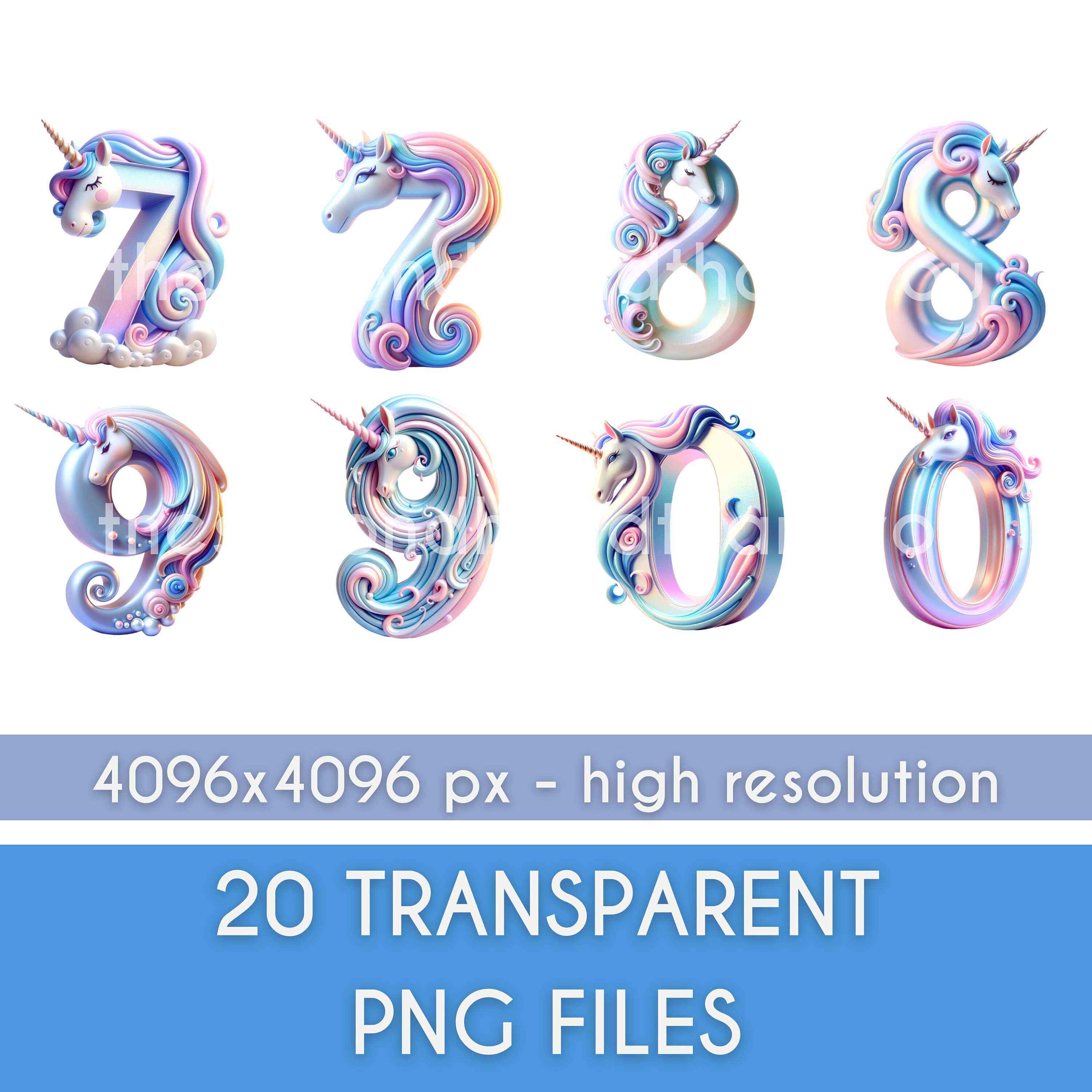 Unicorn PNG, Doodle Letters, Doodle Font, 3D Numbers, Number PNG ...