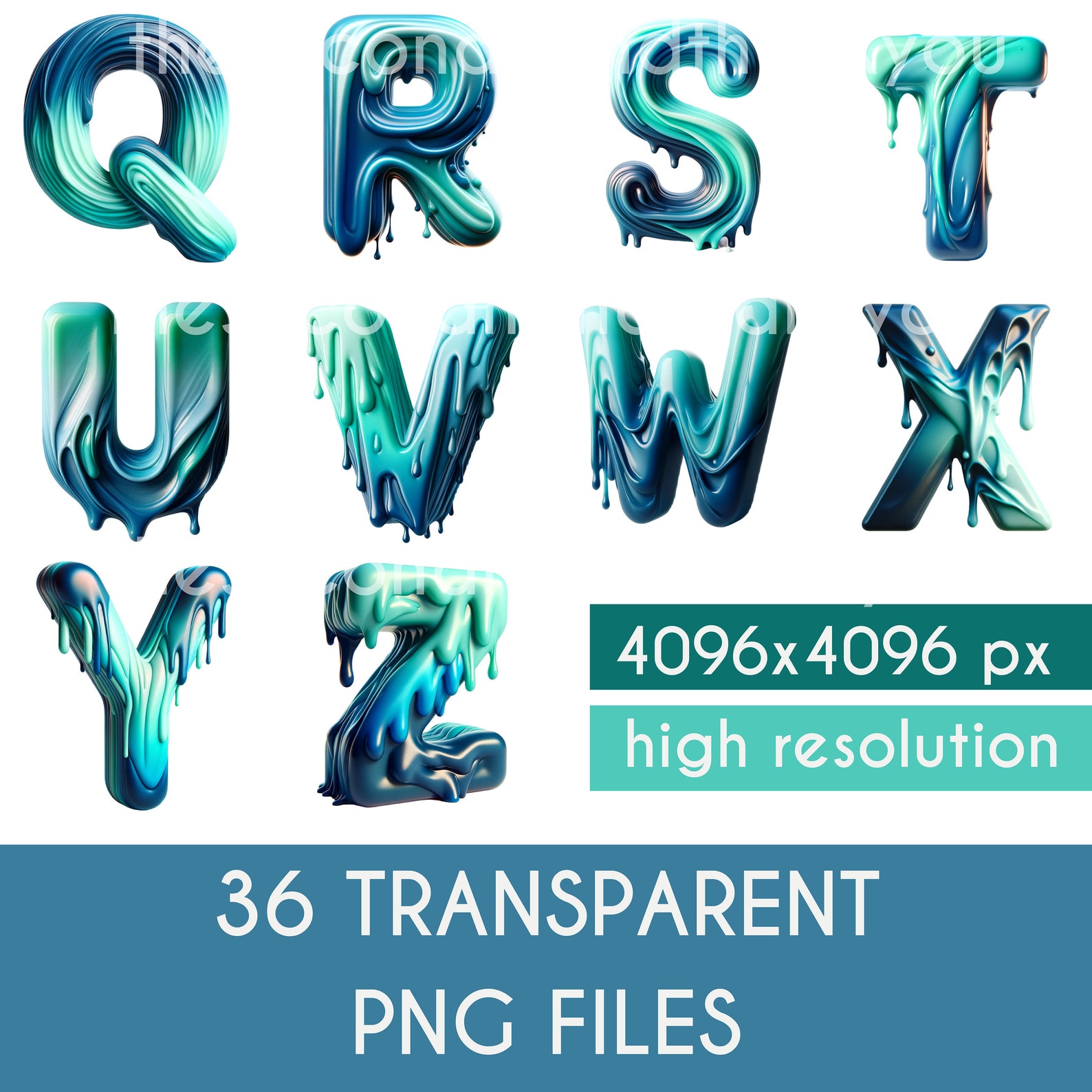 3D Letters, Alphabet Clipart, Alphabet PNG, Bundle 3D Alphabet, Candle ...