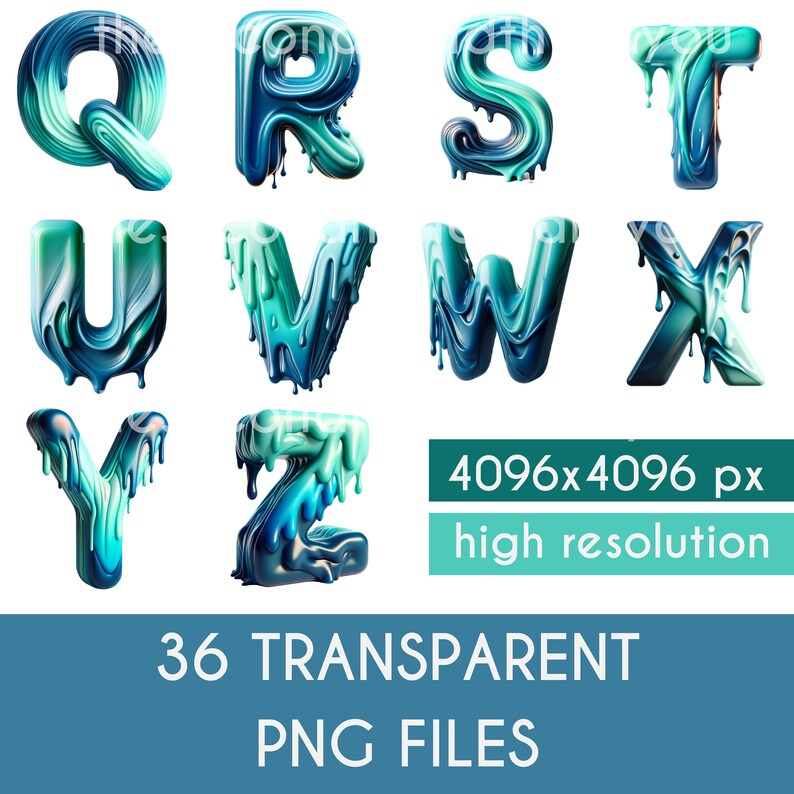 3D Letters, Alphabet Clipart, Alphabet PNG, Bundle 3D Alphabet, Candle ...