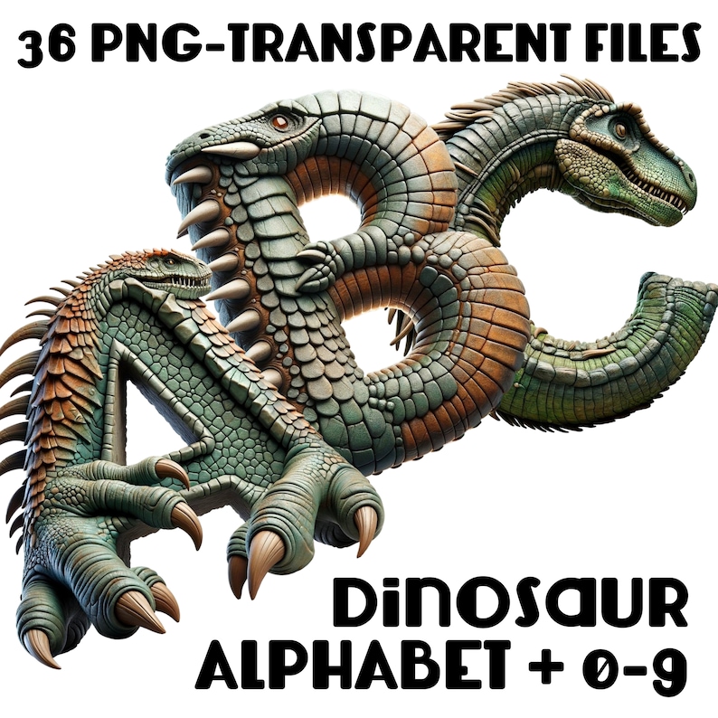 Dinosaur PNG, Doodle Letters, Doodle Font, 3D Letters, Alphabet PNG ...