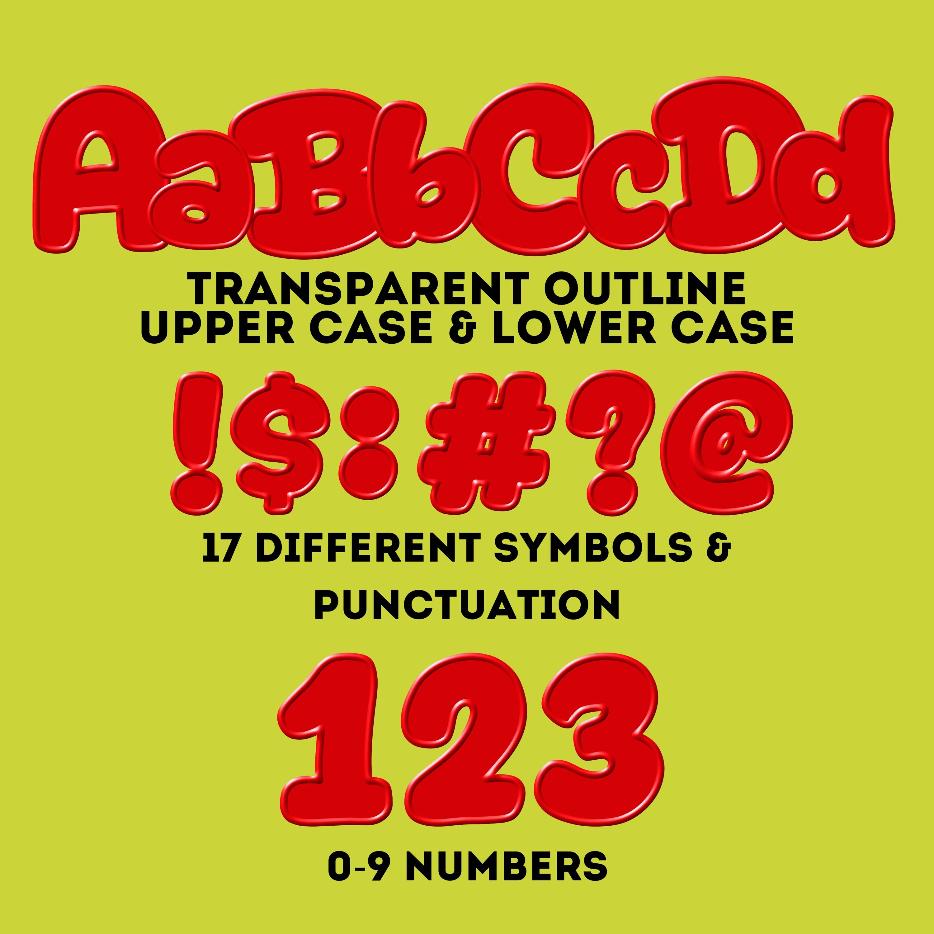 Wax Seal Alphabet PNG Red 3D Puffy Letters Numbers Symbols Glossy ...