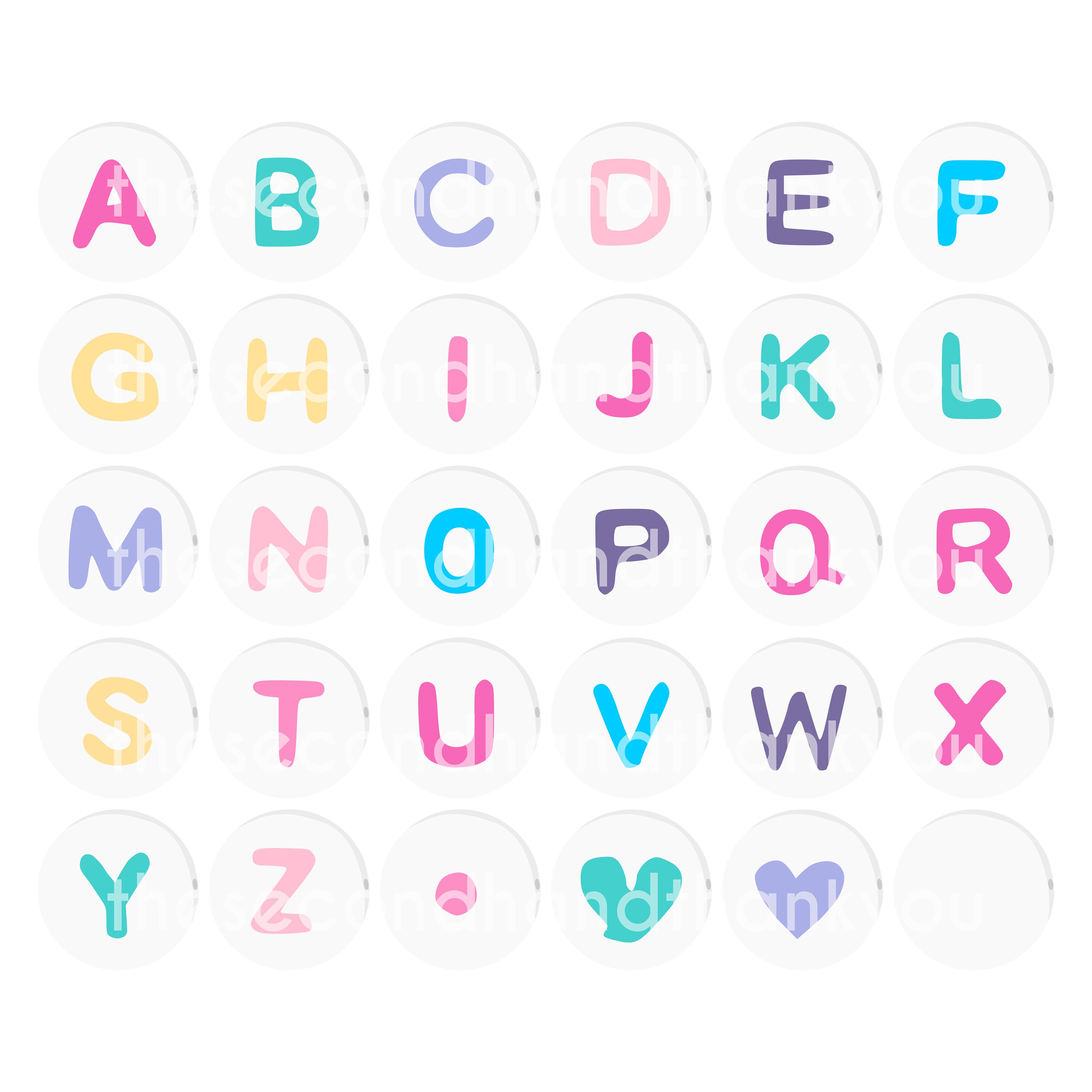 Friendship Bracelet SVG Bundle: Digital Alphabet Bead Clipart Pattern ...
