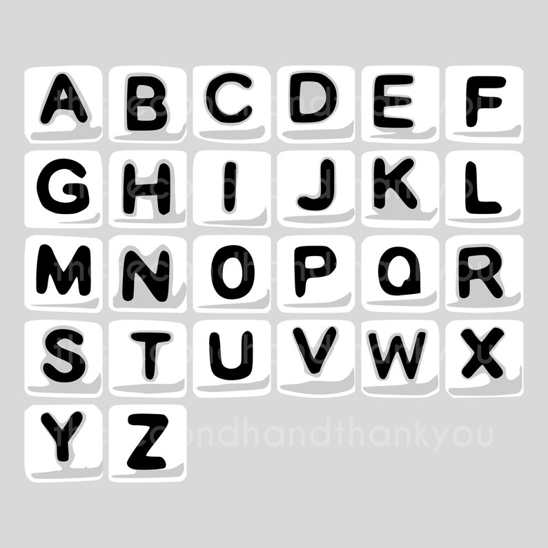 Friendship Bead Bracelet SVG, Alphabet Bead, Doodle Letters, Doodle ...