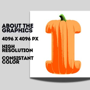 Halloween Pumpkin Clipart PNG Font | Pumpkin Alphabet Doodle Clip Art ...