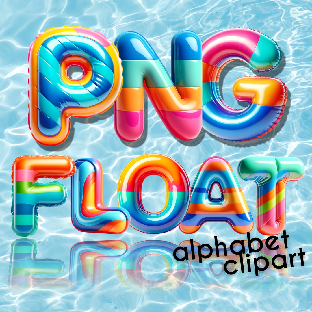 Summer Font for Pool Party Invitations Decor, 3D Pool Float Bubble ...