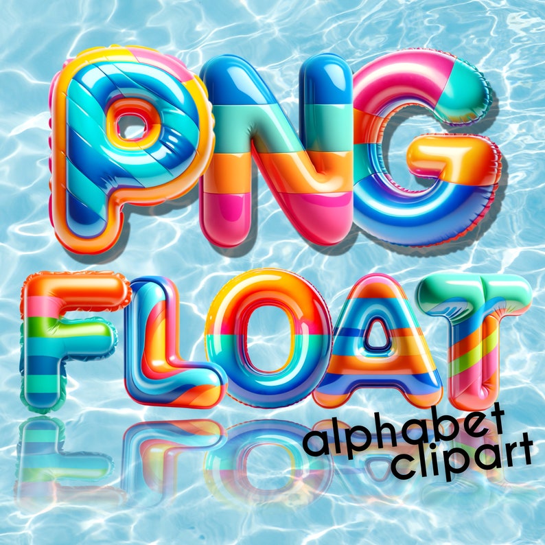 Summer Font for Pool Party Invitations Decor, 3D Pool Float Bubble ...