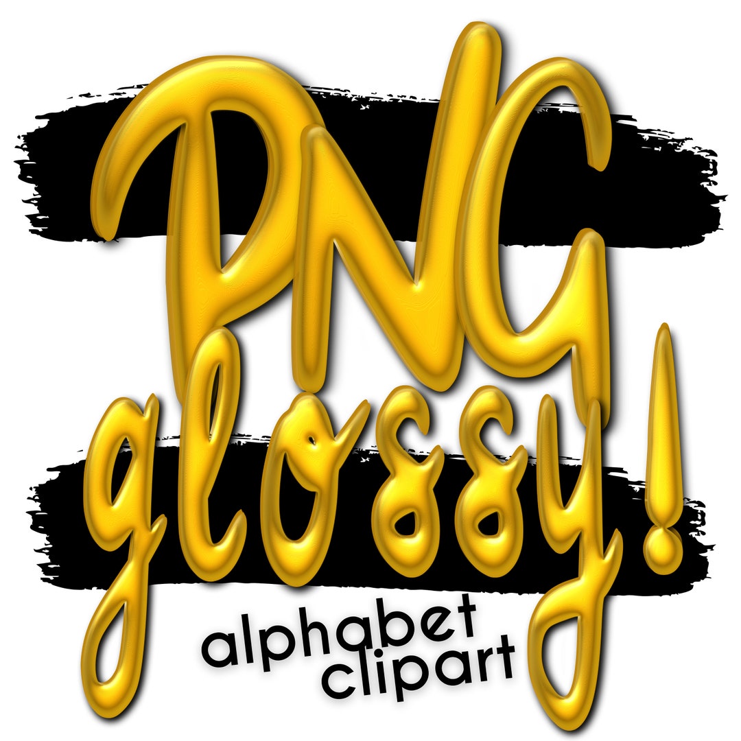 Gold Glossy Script Alphabet Font: 3D PNG Inflated Letters, Handwritten ... Gold Glossy Script Alphabet Font: 3D PNG Inflated Letters, Handwritten ...
