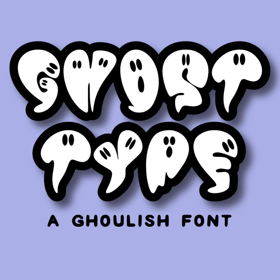 Ghost Font, Halloween Font, Fonts for Cricut, Spooky Ghost Alphabet ...