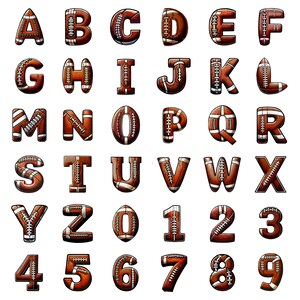 Football Font PNG, Doodle Letter Font, 3D Letters, Alphabet PNG ...