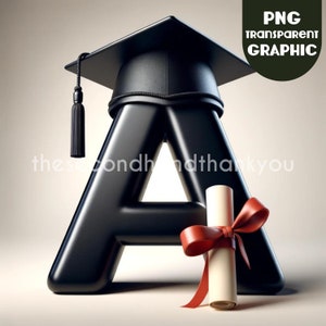 Graduation Font for Banners Announcement Party Decor, Graduate Clipart ...