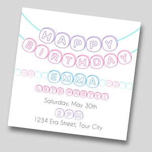 Friendship Bracelet Font - Era Font, Beaded Round Font, Concert Font ...