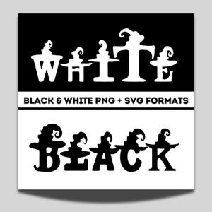 Halloween Letters Font SVG PNG | Spooky Witch Hat Alphabet Clipart ...