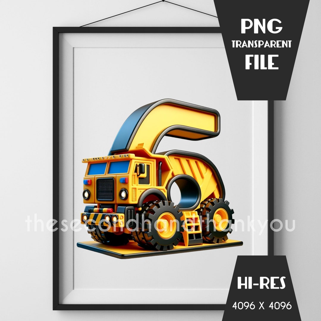 Number 6, 3D Number 6 Clipart, Kids Birthday, Playroom Decor ...