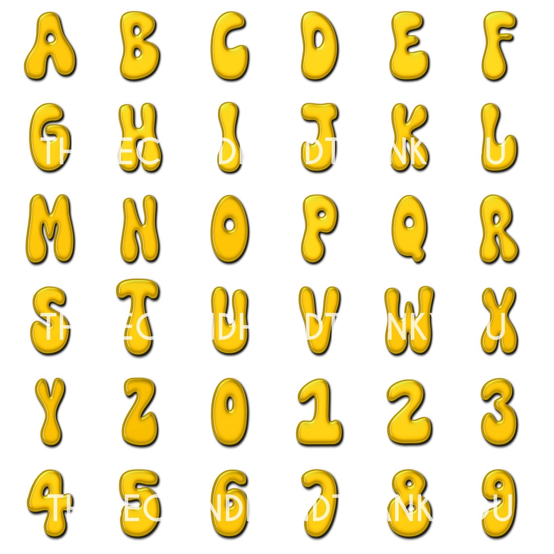 Bubble Font Groovy Text Letters, Retro Alphabet, Wavy Doodle Letters ...