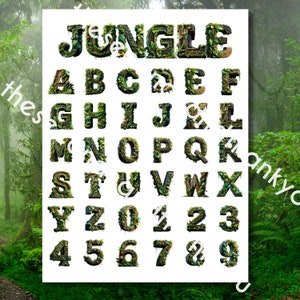 Jungle PNG, Doodle Letters, Doodle Font, 3D Letters, Alphabet PNG ...