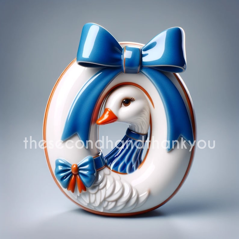 Vintage White Goose PNG 3D Holiday Alphabet Doodle Letters - Etsy