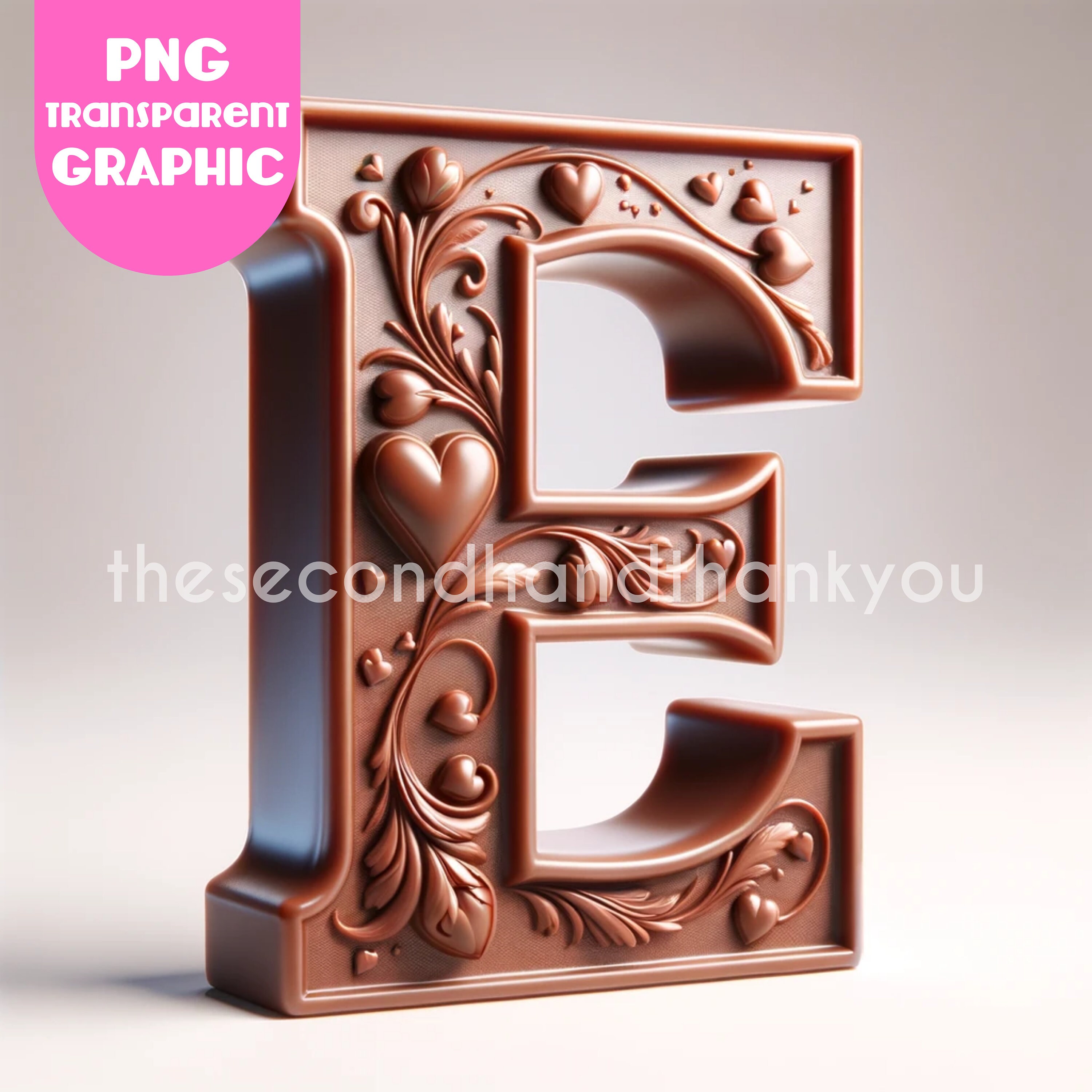 Valentines Day Alphabet, Chocolate Letter PNG, Chocolate Font, Doodle ...