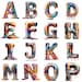 3D Letters, Doodle Letters, Alphabet Set PNG, Bundle 3D Alphabet, Metal ...