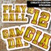 Softball Alphabet PNG Letters and Numbers | 3D Yellow Red Font Clipart ...