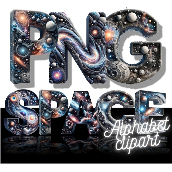 Black Space Letters - Etsy