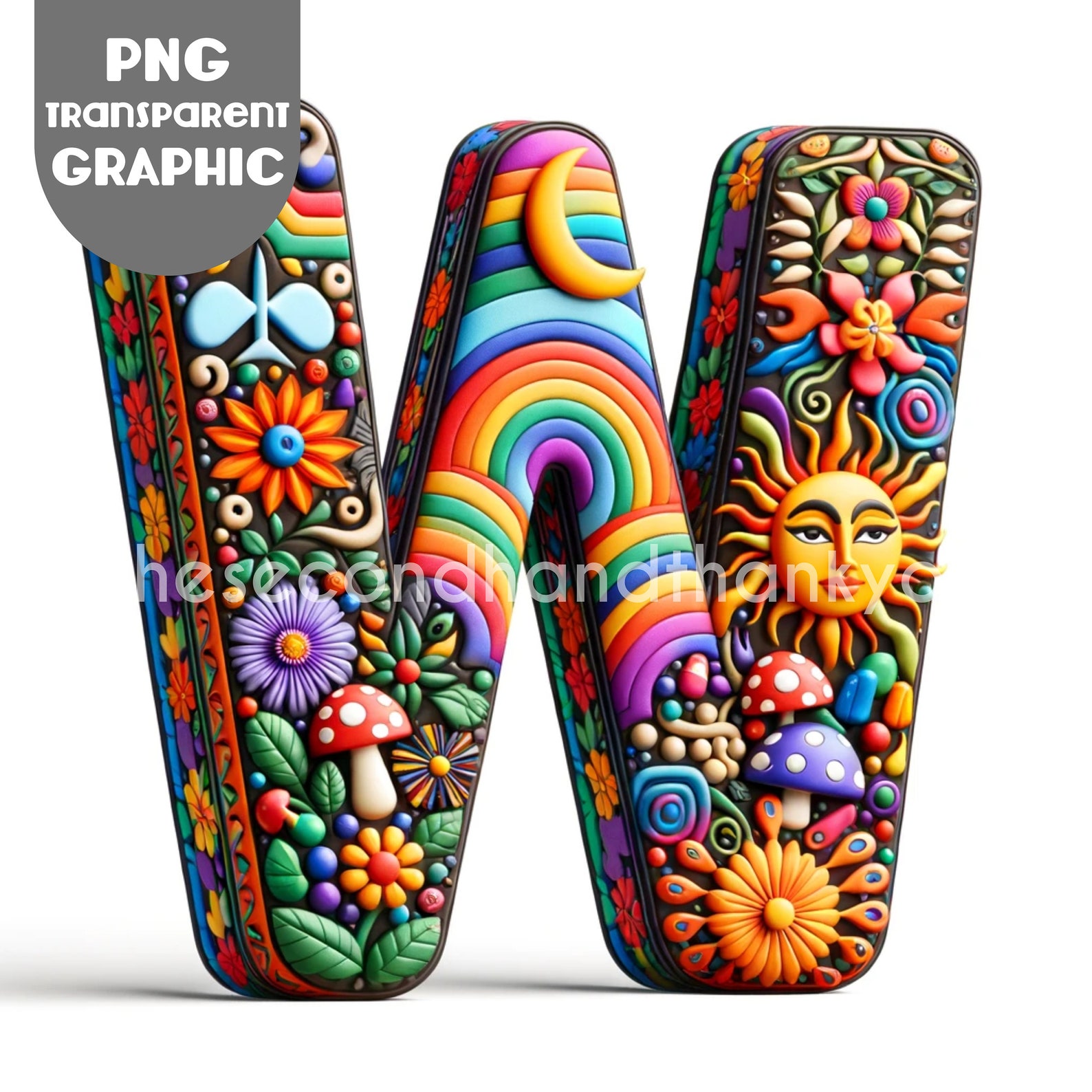 70s Retro Letters, Doodle Letters, 3D Letters, Retro Clipart, Alphabet ...