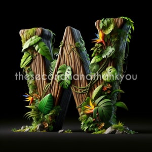 Jungle PNG, Doodle Letters, Doodle Font, 3D Letters, Alphabet PNG ...