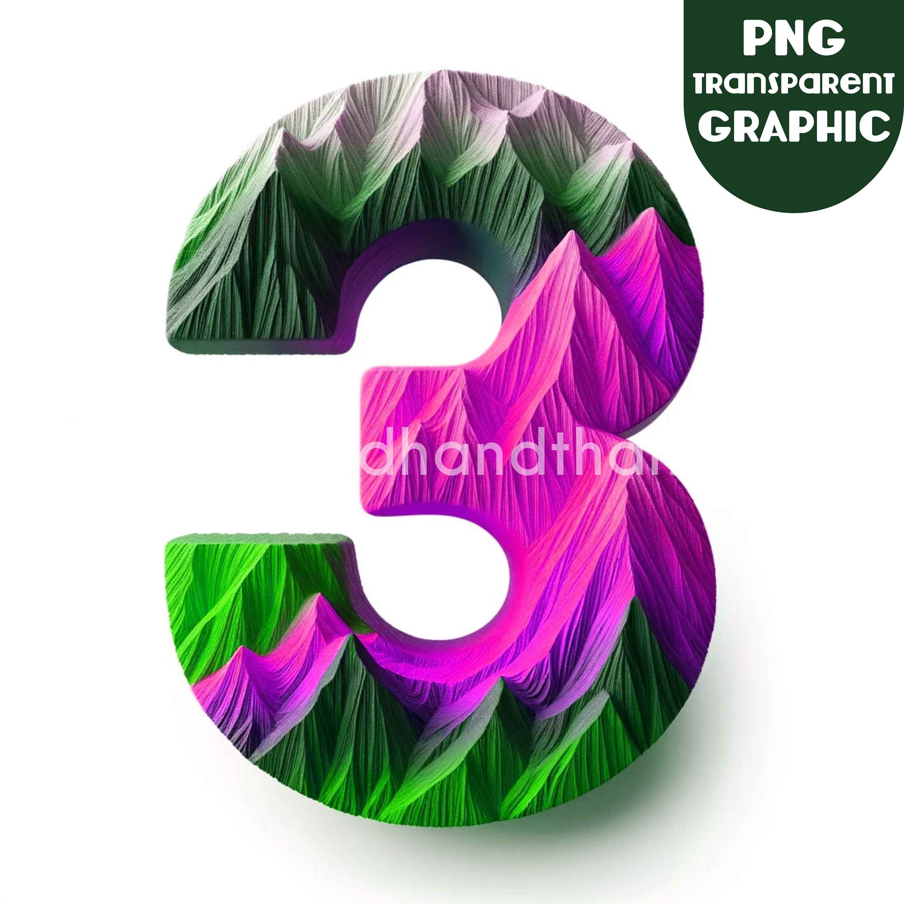Colorful 3D Alphabet, Sublimation Letters, Mountain Clipart, Doodle ...