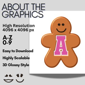 Gingerbread Clipart PNG, Gingerbread Girl Alphabet, Doodle Letters ...