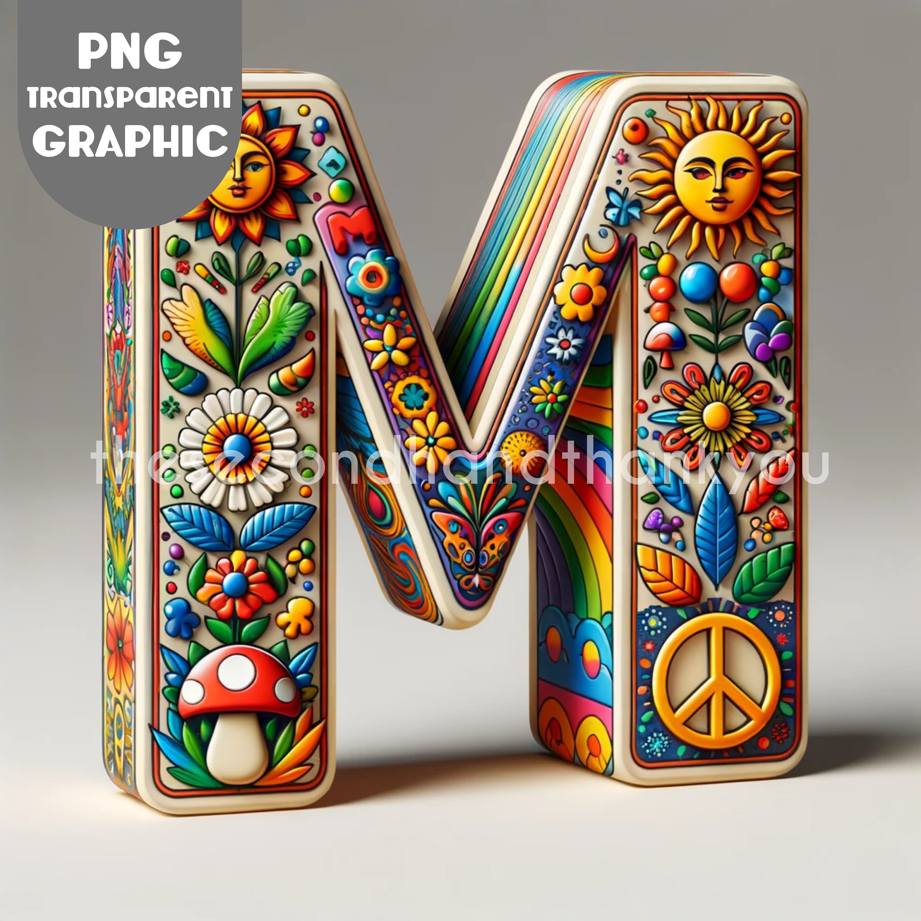 70s Retro Letters, Doodle Letters, 3D Letters, Retro Clipart, Alphabet ...