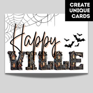 Haunted House Alphabet Clipart | 3D PNG Halloween Font | Spooky Alpha ...