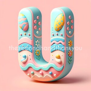 Easter Egg Font, Doodle Letters, Doodle Font, 3D Alphabet PNG, Digital ...