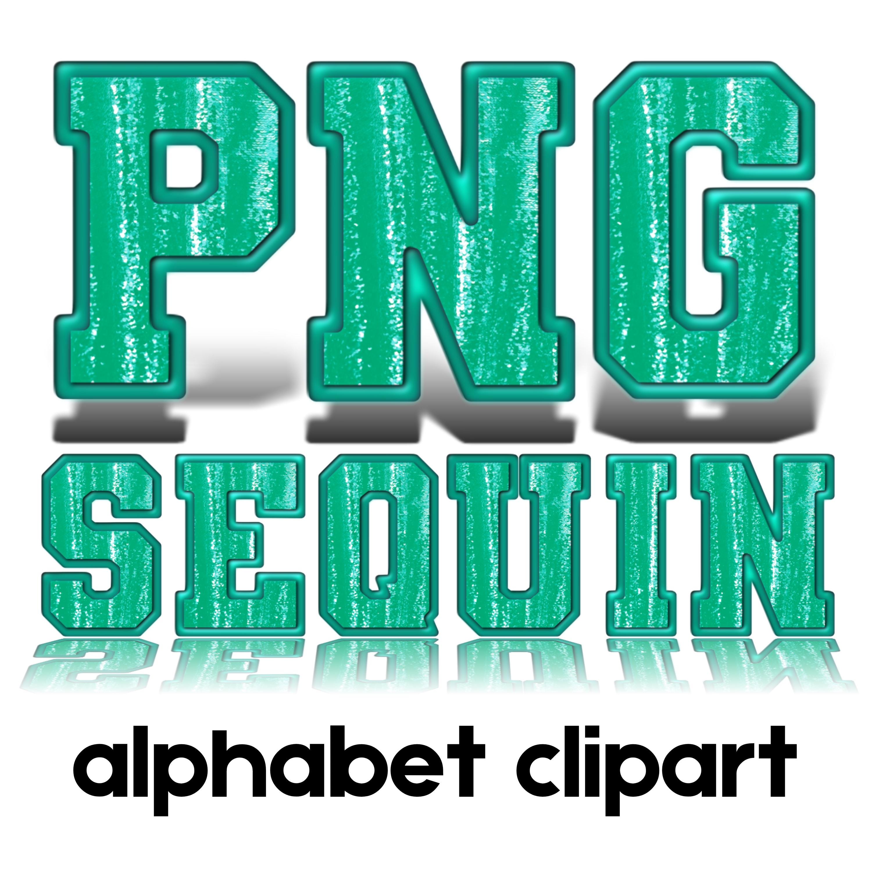 Turquoise Sequin Alphabet PNG ABC Alpha - Team Sports Glitter Letters ...