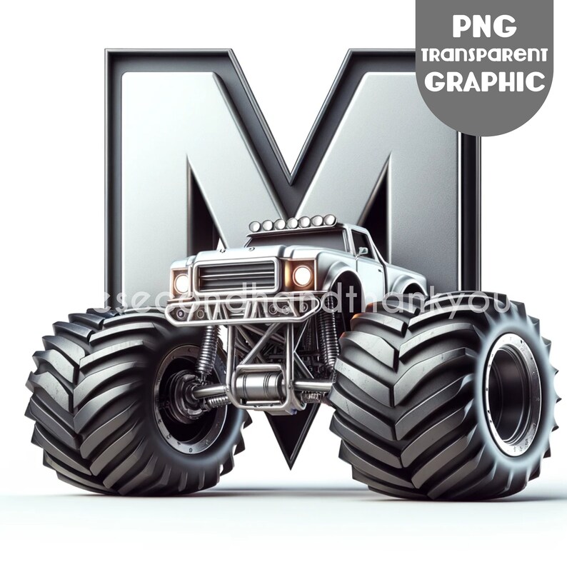 Monster Truck PNG, Doodle Letters, Doodle Font, 3D Letters, Alphabet ...