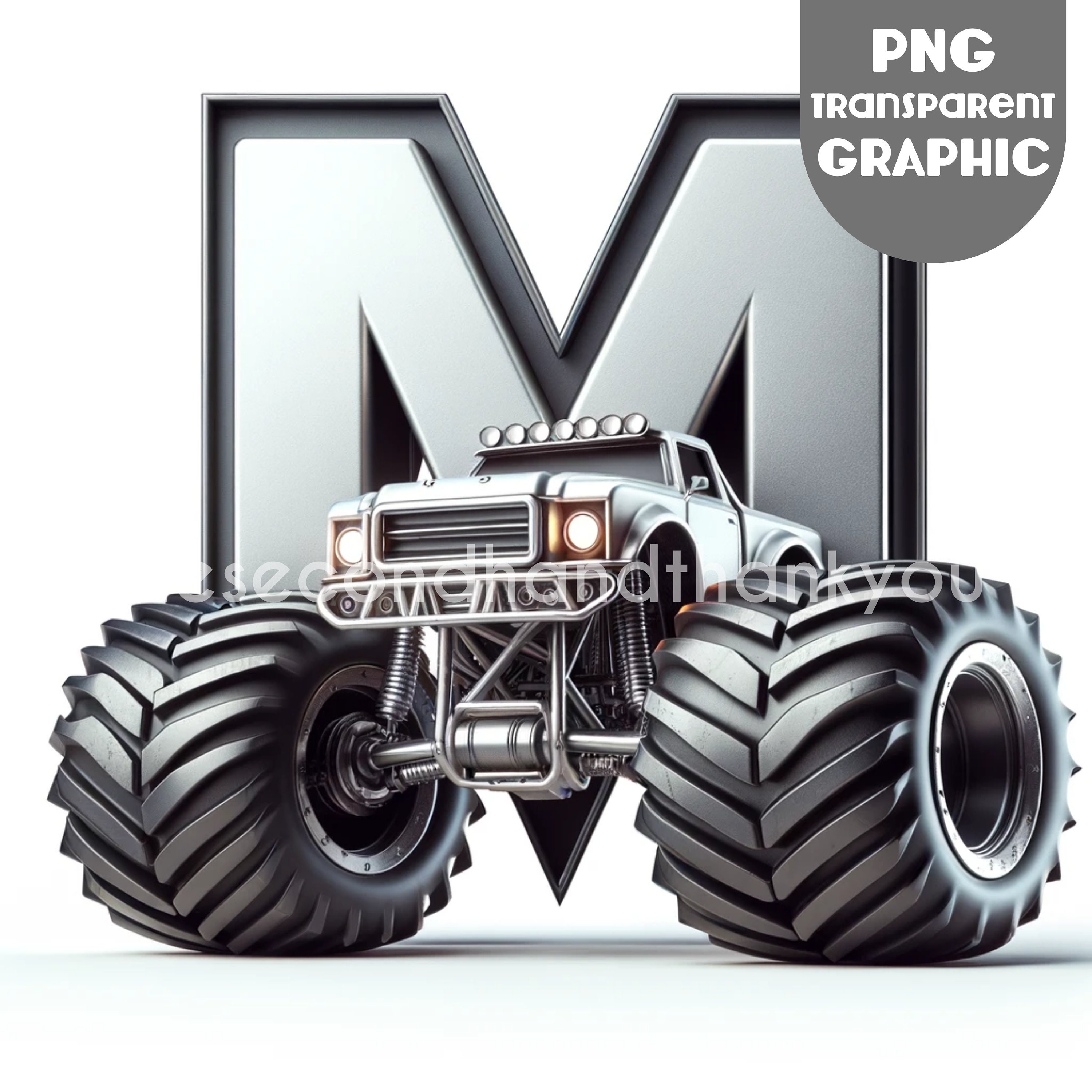 Monster Truck PNG, Doodle Letters, Doodle Font, 3D Letters, Alphabet ...