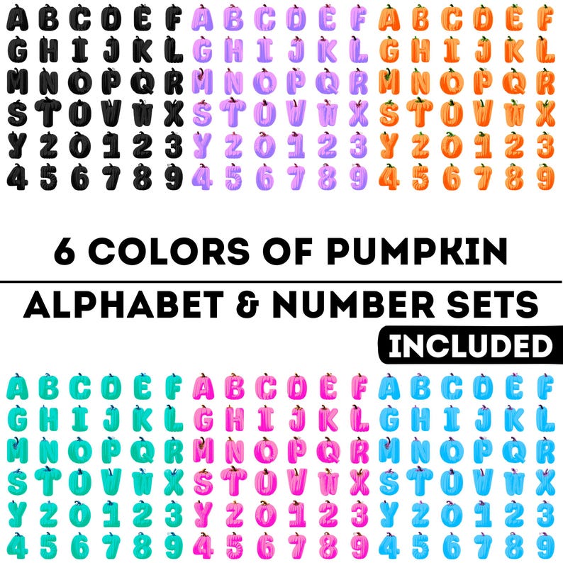 Halloween Alphabet PNG Font SVG Bundle | Halloween Doodle Letters ...