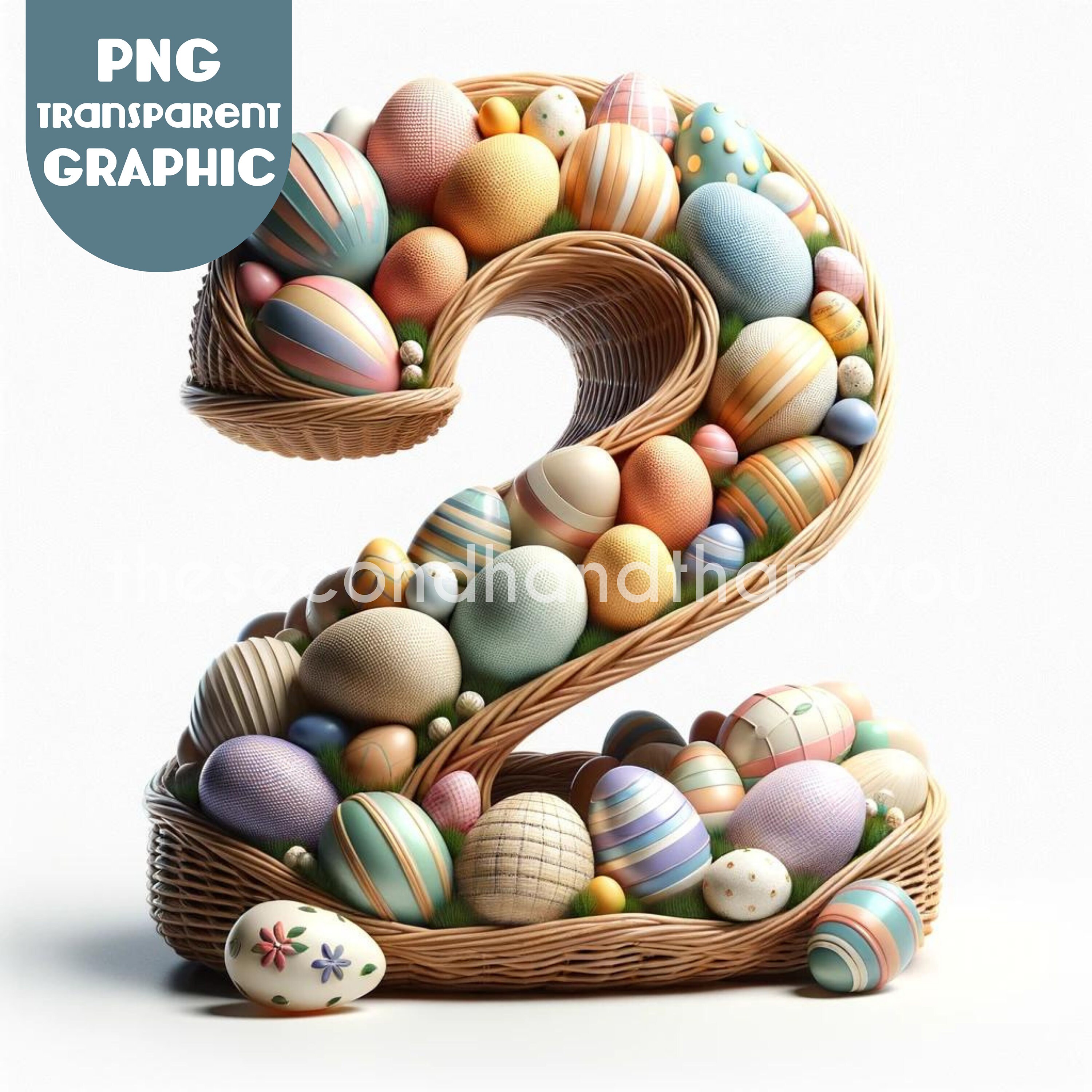 Easter Alphabet Clipart, Easter Font, Easter Basket Clipart, Doodle ...