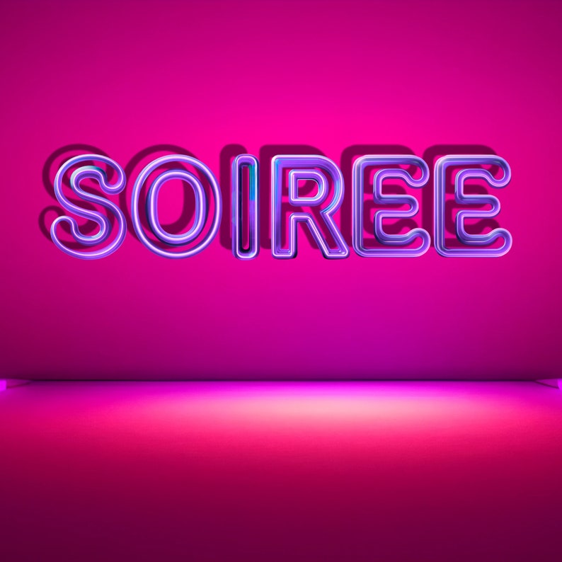 Neon Font PNG Lettering, Digital Purple Glowing Letters, 3D Alpha ...